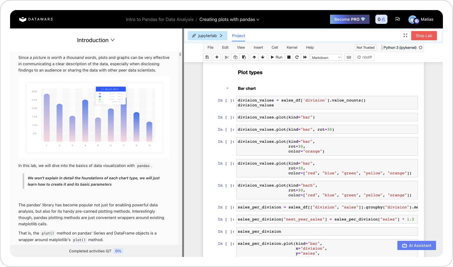 Datawars Free Data Science Interactive Projects